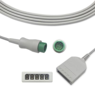 China Mindray 12P To MD 5 Lead 3.4m IEC ECG Trunk Cable TPU jacket for sale