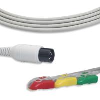 China General 6 Pins 3 Lead ECG Machine Cable Compatible Straight Connector for sale