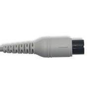 China 3 Lead IEC Fixed Snap ECG Patient Cable Compatible Straight Connector for sale