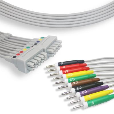 China 10 Leads IEC EKG Leadwire K124MQ  GE Marquette 4.0mm Banana for sale