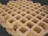 China Red Magnesia Chrome Glass Kiln Regenerator with Cylindrical Brick Body Construction for sale
