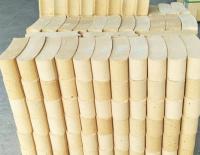 China Light Yellow High Alumina Brick Arch Corner Refractory Brick for Industrial Furnaces for sale