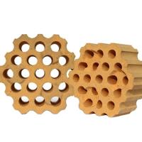 China Cutting Service High Alumina Clay Checker Brick for Hot Blast Stove 19 Holes Custom Shape for sale
