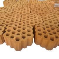 China Cutting Service High Alumina Clay Checker Brick for Hot Blast Stove 19 Holes Custom Shape for sale