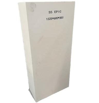 China Fe2O3 Content ≤0.1% Refractory Fused Cast S5 EPIC AZS Brick for Ceramic Glaze Furnace for sale