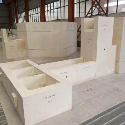 China MgO Content % 0.005% Electrofusion S3 S4 S5 Refractory Blocks for Ceramic Frit Kiln for sale