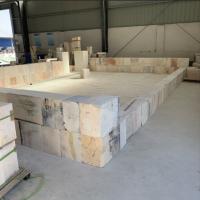 China Customized Size Reprocessed Waste AZS Brick for Glass Fiber Furnace 40 tons Inventory for sale