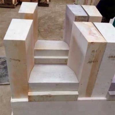 China Second Hand AZS Refractory Brick for Glass Furnace SiC Content % 0% Bulk density 3.95 for sale