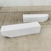 China Max 1 SiO2 Content Fused Cast Alpha Beta Alumina Lip Brick for Float Glass Furnaces for sale