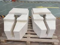 China Chemical Resistant Regular and Void-Free Casting AZS Bricks for Ceramic Glaze Frit Furnace for sale