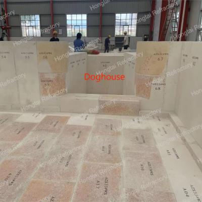 China Fused AZS Bricks for Glass Kiln Doghouse Section Corner Brick/Arch Brick/Back Arch for sale