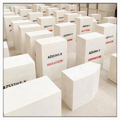 China Top- Fused Cast Zirconia Corundum Block AZS 33 Brick for Glass Melting Furnace for sale