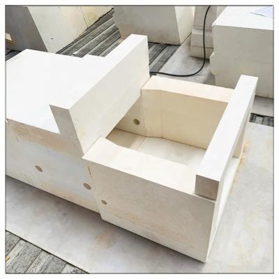 China Decoiling Processing Service AZS Brick Zirconia Corundum Refractory Brick for Glass Kiln for sale