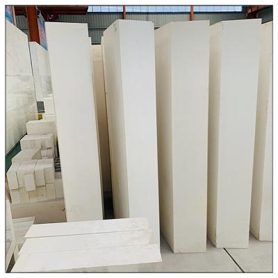 China White ZrO2 32-41% Refractory Fused Cast AZS Block Throat Brick for Glass Smelter Kiln for sale