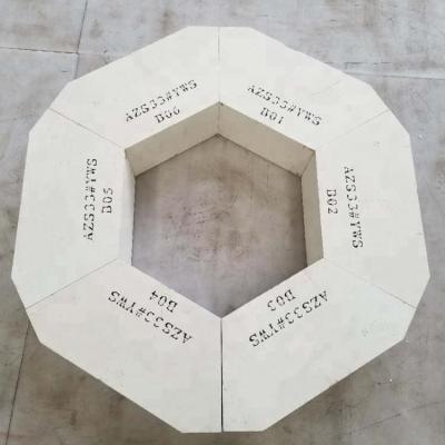 China AZS Refractory Bricks for Glass Furnace Apparent Porosity≤1.00% for sale