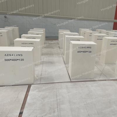 China Refractoriness 1770°-2000° AZS41 Fused Cast Zirconia Corundum Bricks For Glass Furnace for sale