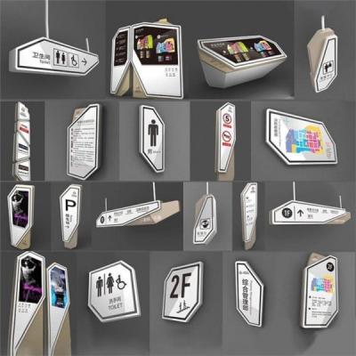 China Outdoor Directional Wayfinding Sign Professional Shopping Mall Sign Customized for sale