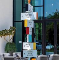 China Directional Exterior Directory Signs / Park Wayfinding Signage Customized for sale
