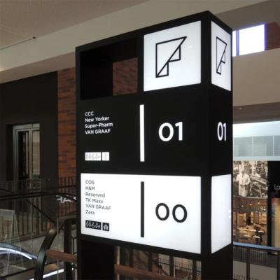 China Shopping Mall Wayfinding Signage Systems Directional Customized for sale