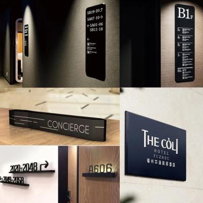 China Hotel Custom Outdoor Metal Signs Professional Wayfinding Sign Systems for sale