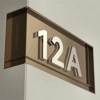 China Stainless Steel Building Wayfinding Signage Custom Residential Entrance Signs for sale