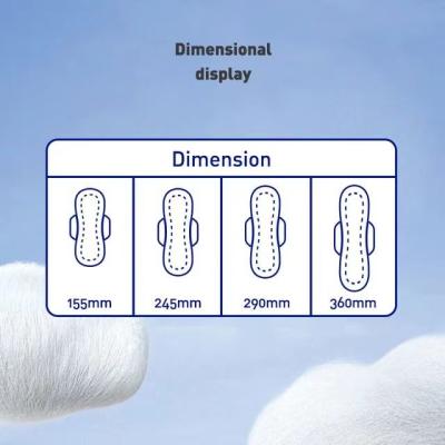 China Long Heavy Soft And Breathable Cotton Sanitary Napkin with Wings for sale