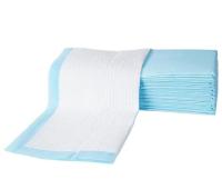 China Blue 3-Layer Disposable Bed Underpads / Disposable Bed Protectors with Non Woven Fabric Top Sheet for sale