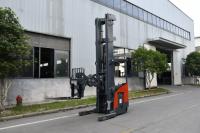 China 1.5 Ton 2 Ton Electric Reach Truck Forklift Stand Up Reach Lift 10160mm for sale