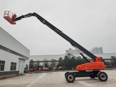 China Diesel Telescopic Boom Lift 30m to 46m Working Height Mobile Manlift 480kg Capacity for sale