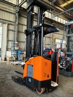 China 3 Ton Electric Stand On Reach Truck 3000kg Narrow Aisle Forklift for sale