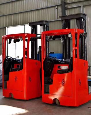 China 1.6-2.5 Ton Electric Sit Down Reach Forklift Lithium Battery Narrow Aisle Warehouse for sale