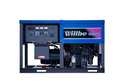 China WILLBE EDL20000TE Open-Frame Water-Cooled Diesel Generator Set with 15.5kVA Rated Power, 80L Fuel Tank, and Dual-Voltage Output for sale