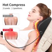 China Product Size 38.1 x 5.08 x 33.02 cm 6W 3D Neck and Back Massager for Ultimate Relief for sale