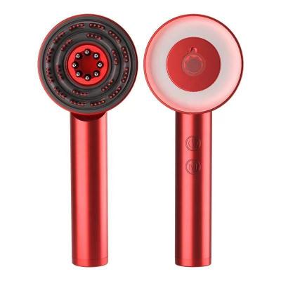 China Red Silver Light Therapy Vibration Massage Apparatus for Hair Growth and Scalp Health for sale