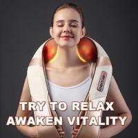 China U Shaped Kneading Shoulder Neck Massage Pillow with Heating and Infrared Physiotherapy for sale