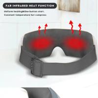 China Customized Lable Black Eye Relax Massager with Heating Hot Compress and Vibration Electric Massage for sale
