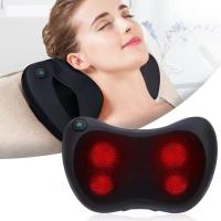 China Manual Control 4 Heads Neck Massage Car Pillow Massager with Timing Function 1.5 kg Weight for sale
