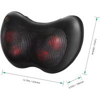 China Manual Control 4 Heads Neck Massage Car Pillow Massager with Timing Function 1.5 kg Weight for sale