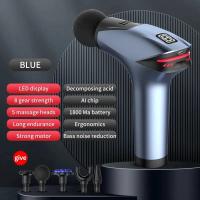 China Nano Silica Gel Handle Electric Massage Gun for Portable Deep Tissue Fascial Recovery for sale