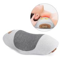 China Customized Color Electric Hot Compress Vibration Neck Massager Pillow for Pain Relief for sale