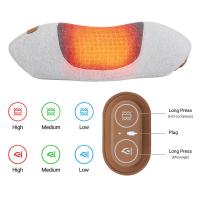China Customized Color Electric Hot Compress Vibration Neck Massager Pillow for Pain Relief for sale