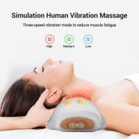 China Customized Color Electric Hot Compress Vibration Neck Massager Pillow for Pain Relief for sale
