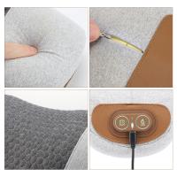 China Customized Color Electric Hot Compress Vibration Neck Massager Pillow for Pain Relief for sale