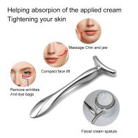 China Facial Massage Tool Electric Massager Stick for Face Metal Eye Cream Serum Mini Device for sale