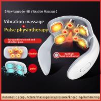 China 0.5 kg Customized Travel Smart Wireless U Shaped Electric Neck And Shoulder Massager With Heating Patch for sale
