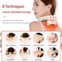 China 0.5 kg Customized Travel Smart Wireless U Shaped Electric Neck And Shoulder Massager With Heating Patch for sale