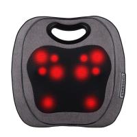 China Electric Deep Shiatsu Neck Shoulder Back Massage Pillow with Rolling Kneading Heat 8W Massager for sale