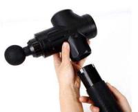 China Electric Deep Vibrating Tissue Fascial Muscle Massage Gun with Nano Silica Gel Handle for sale