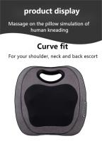 China Electric Deep Shiatsu Neck Shoulder Back Massage Pillow with Rolling Kneading Heat 8W Massager for sale