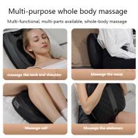 China Electric Deep Shiatsu Neck Shoulder Back Massage Pillow with Rolling Kneading Heat 8W Massager for sale
